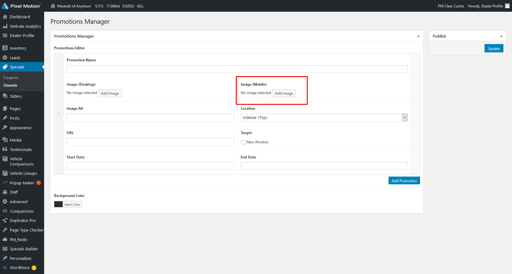 How To Update Specials and Promotions | Pixel Motion